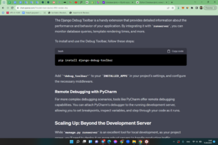 The Power Of Python manage.py Runserver For Development
